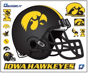 Iowa Hawkeyes Football Helmet Real Big Wall Graphic Stickers ...