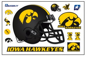 Iowa Hawkeyes Football Helmet Big Wall Graphics & Stickers | WallStars ...