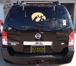 Iowa Hawkeyes Vehicle Graphics Gold Tigerhawk Window Graphic ...